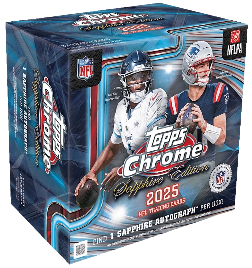 2025 Topps Chrome Sapphire Football Checklist, Set Details, Odds